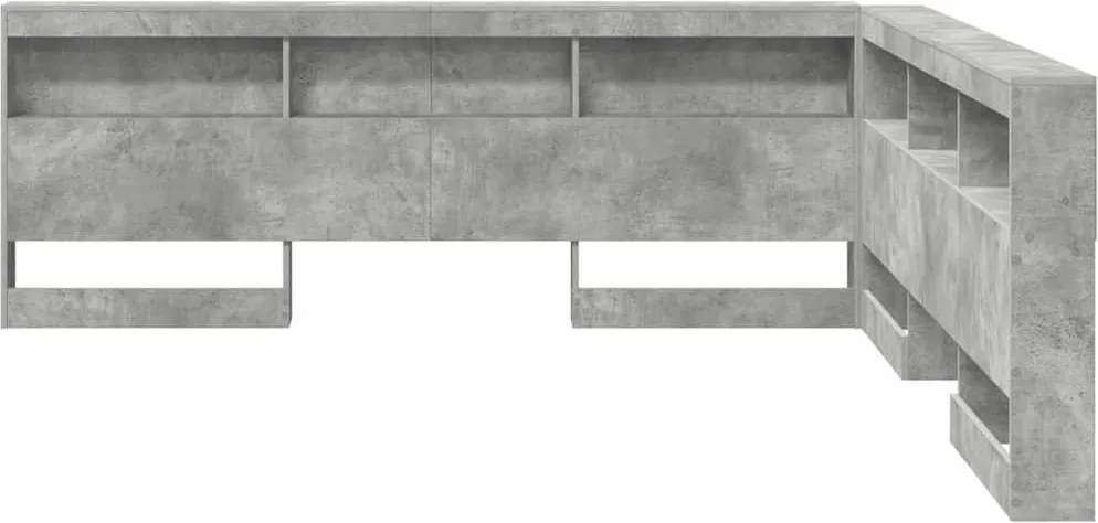 Úložné čelo postele Betonově šedá Kompozitní dřevo 3335472