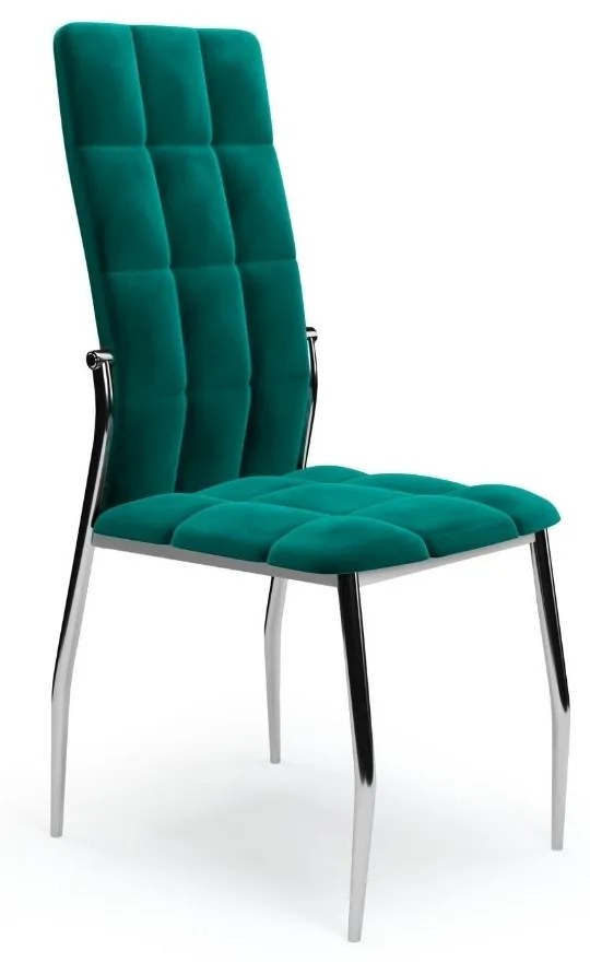 Jídelní židle Darwin, zelená / stříbrná