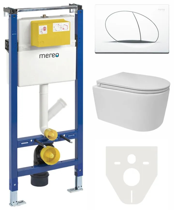 Mereo Mereo, WC komplet pro sádrokarton s příslušenstvím, MM02SETRA