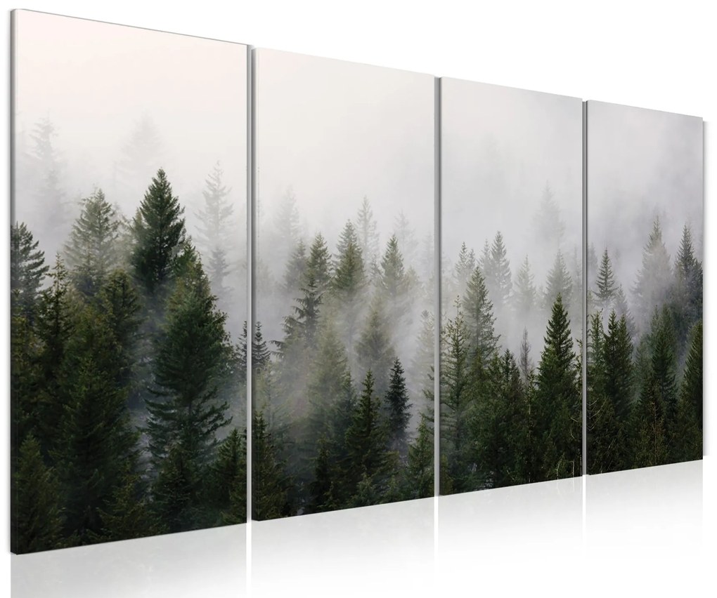 Malvis Vícedílný obraz Mlha v lese Velikost (šířka x výška): 160x100 cm
