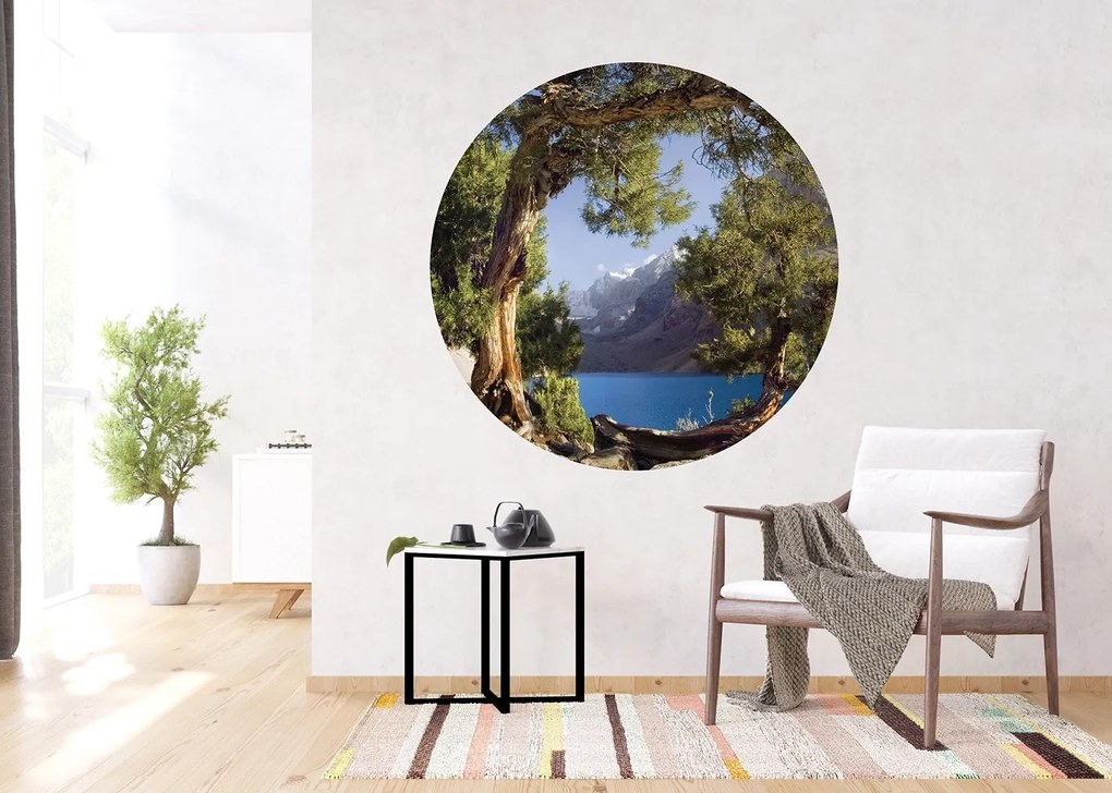 Samolepící vliesová fototapeta na zed' Výhled na Horské Pásmo | 140 x 140 cm | DCR3314