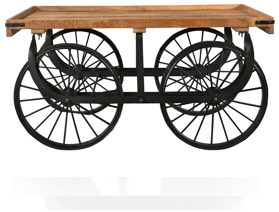 Massive home | Odkládací retro vozík Wood Cart VÝPRODEJ