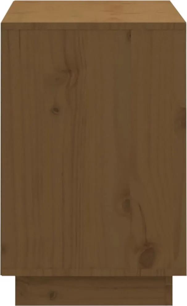 vidaXL Botník 110x34x52cm masivní borové dřevo [814447] Barva: Černá