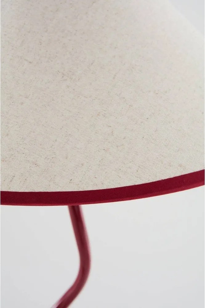 Červená/bílá látková stmívatelná stojací lampa (výška 148 cm) Juliet – Jotex