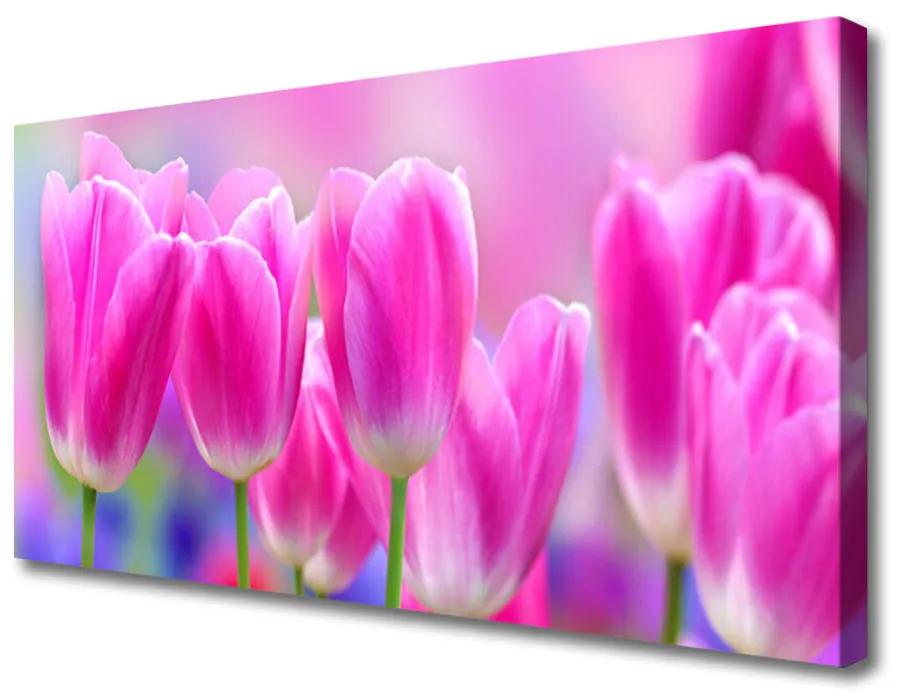 Obraz na plátně Tulipány 125x50 cm