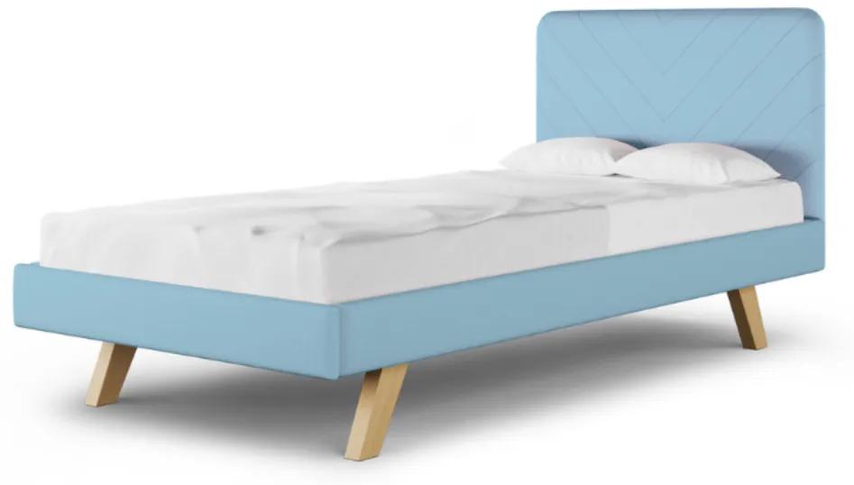MINKO Čalouněná jednolůžková postel STITCH do dětského pokoje Zvolte barvu: Šedá, Zvolte rozměr: 120x200 cm