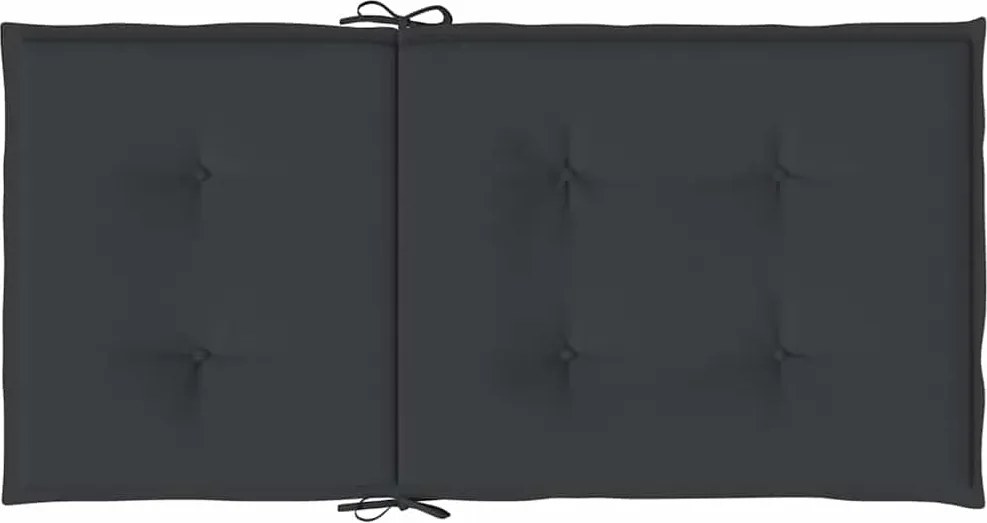 Podušky na židli nízké opěradlo 6 ks černé 100x50x3 cm oxford 314138