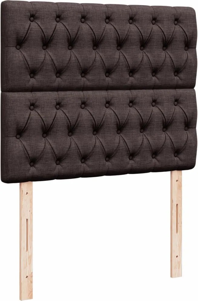 Box spring postel s matrací tmavě hnědá 120x190 cm textil 3292737