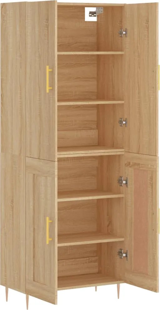 Skříň highboard dub sonoma 69,5 x 34 x 180 cm kompozitní dřevo 3195782