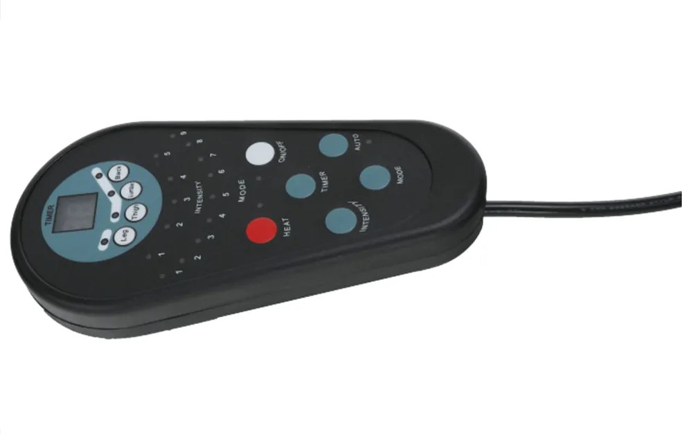 Masážní křeslo, elektrické, černé AUREL