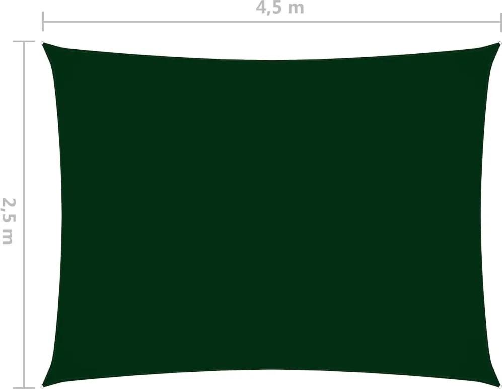 vidaXL Stínící plachta oxfordská látka obdélníková 2,5x4,5 m [135483] Barva: Tmavě zelená