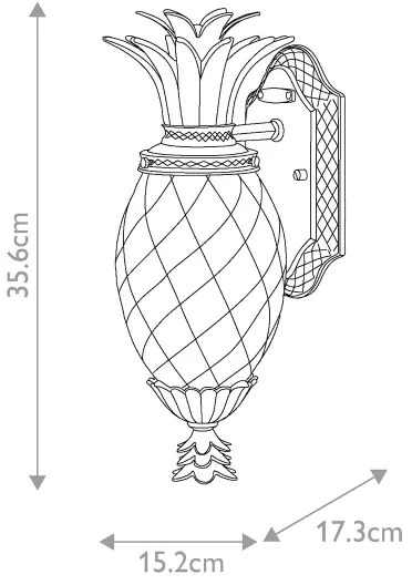 Hinkley HK-PLANTATION-S-MB - Venk. svítidlo PLANTATION 1xE27/40W/230V IP44 černá