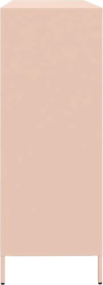 Příborník růžový 135 x 39 x 103,5 cm ocel válcovaná za studena 3307174