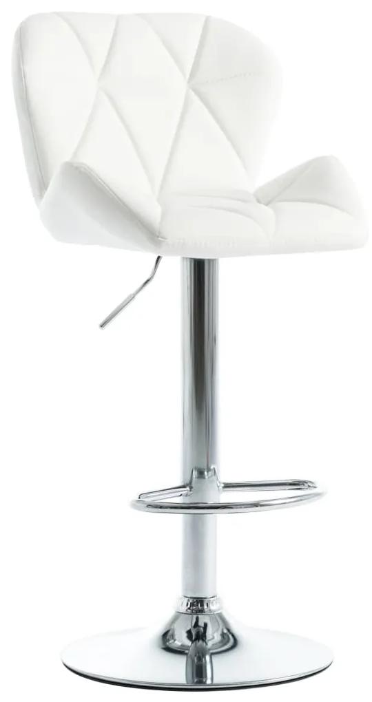 249671 vidaXL Barová stolička bílá umělá kůže