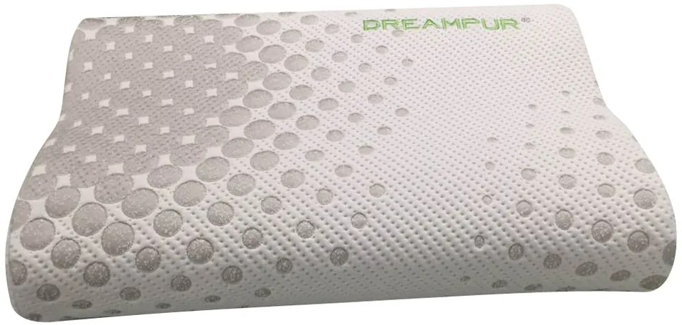 DREAMPUR Anatomický polštář DREAMPUR® z latexové pěny Grey dots profilovaný - 40x60 cm