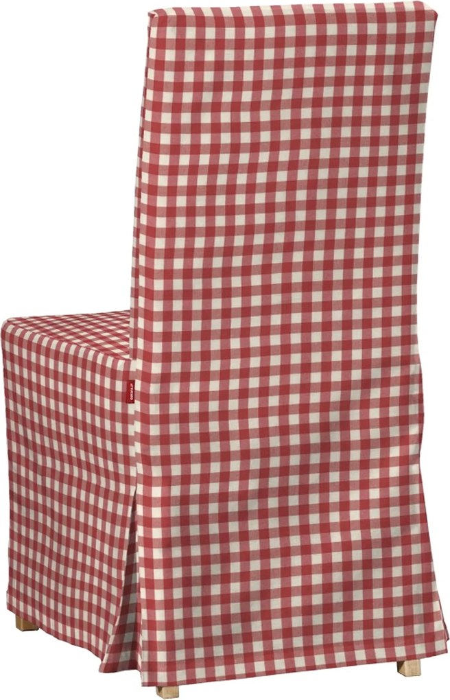 Potah na židli IKEA  Henriksdal, dlouhý barva červená látka vzorované