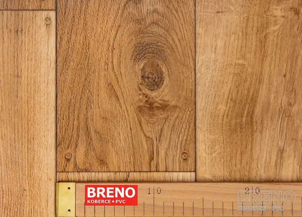 Breno PVC MAXIMA EKO Bando 051 (482-02) – hnědé dřevo, šíře 300 cm