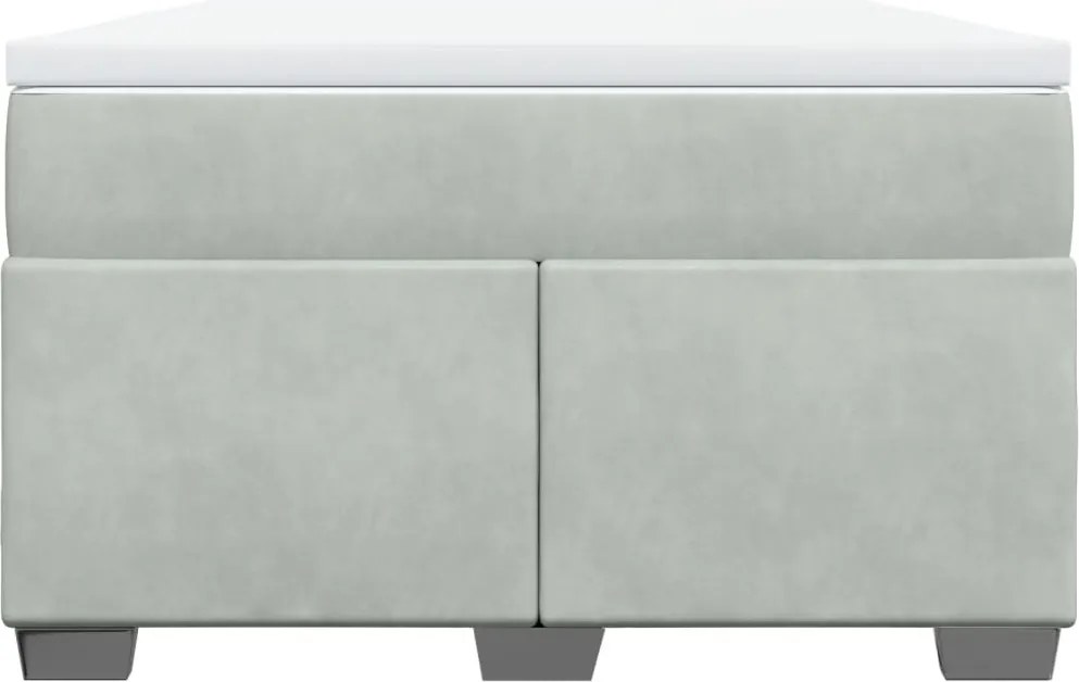 Box spring postel s matrací světle šedá 120x190 cm samet 3285269
