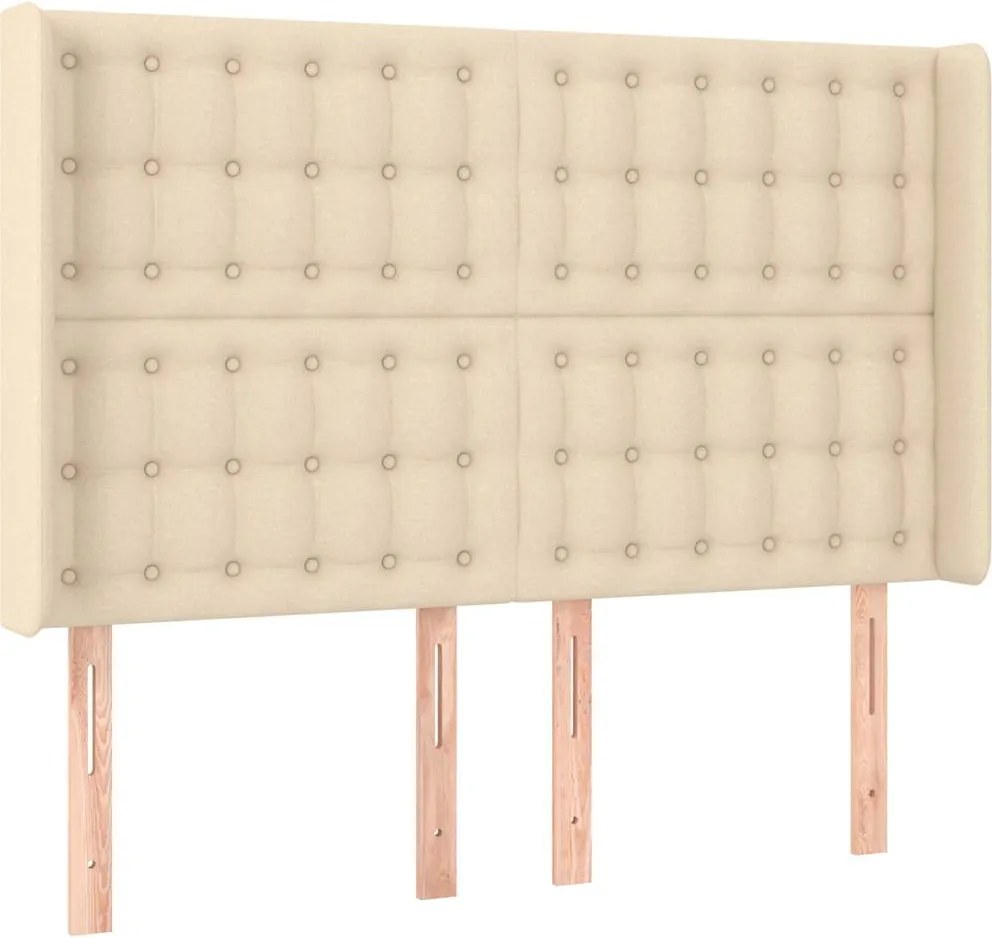 Box spring postel s matrací krémová 140x190 cm textil 3132310