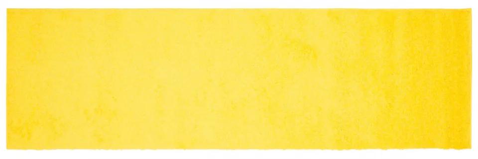 Kusový koberec shaggy Parba žlutý atyp 80x300cm
