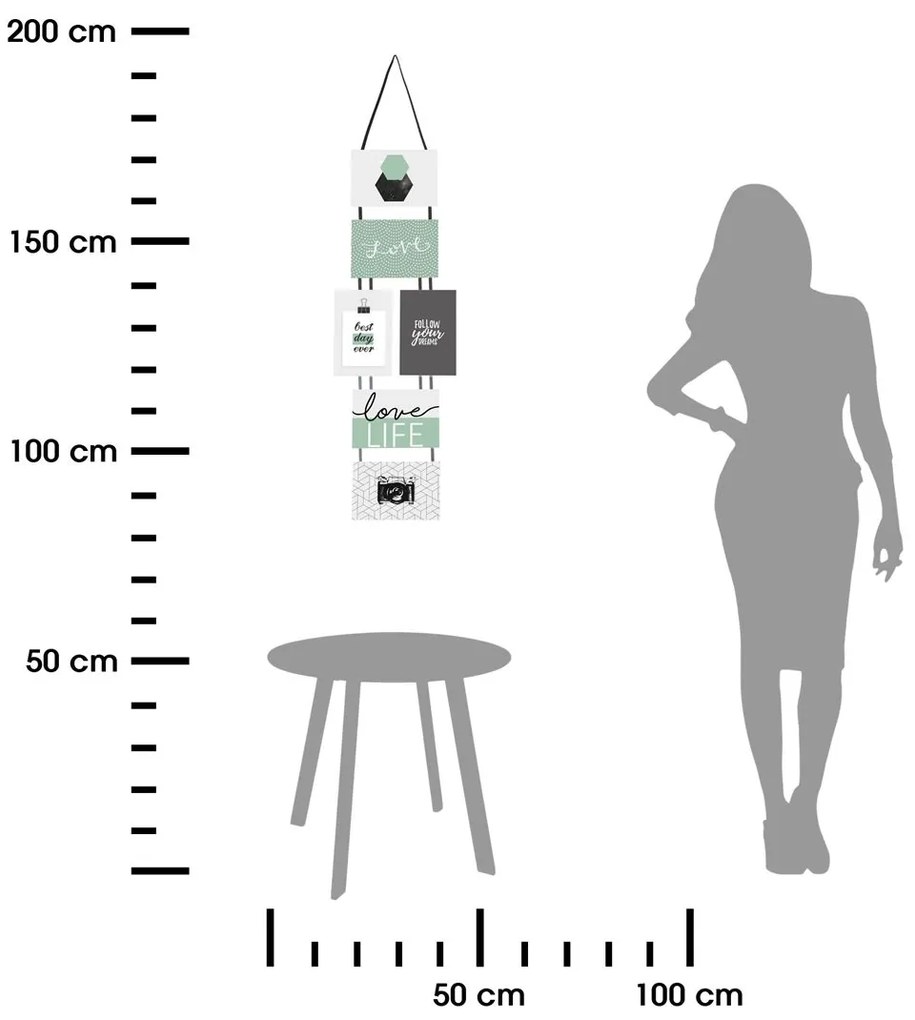 Závěsný fotorámeček Emely 80x21 cm