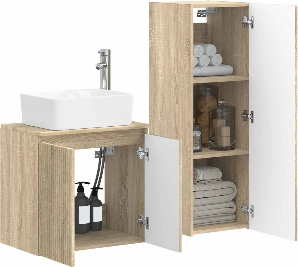 Sada koupelnového nábytku 2 ks Dub sonoma 33 x 34,5 x 100 cm 3406125