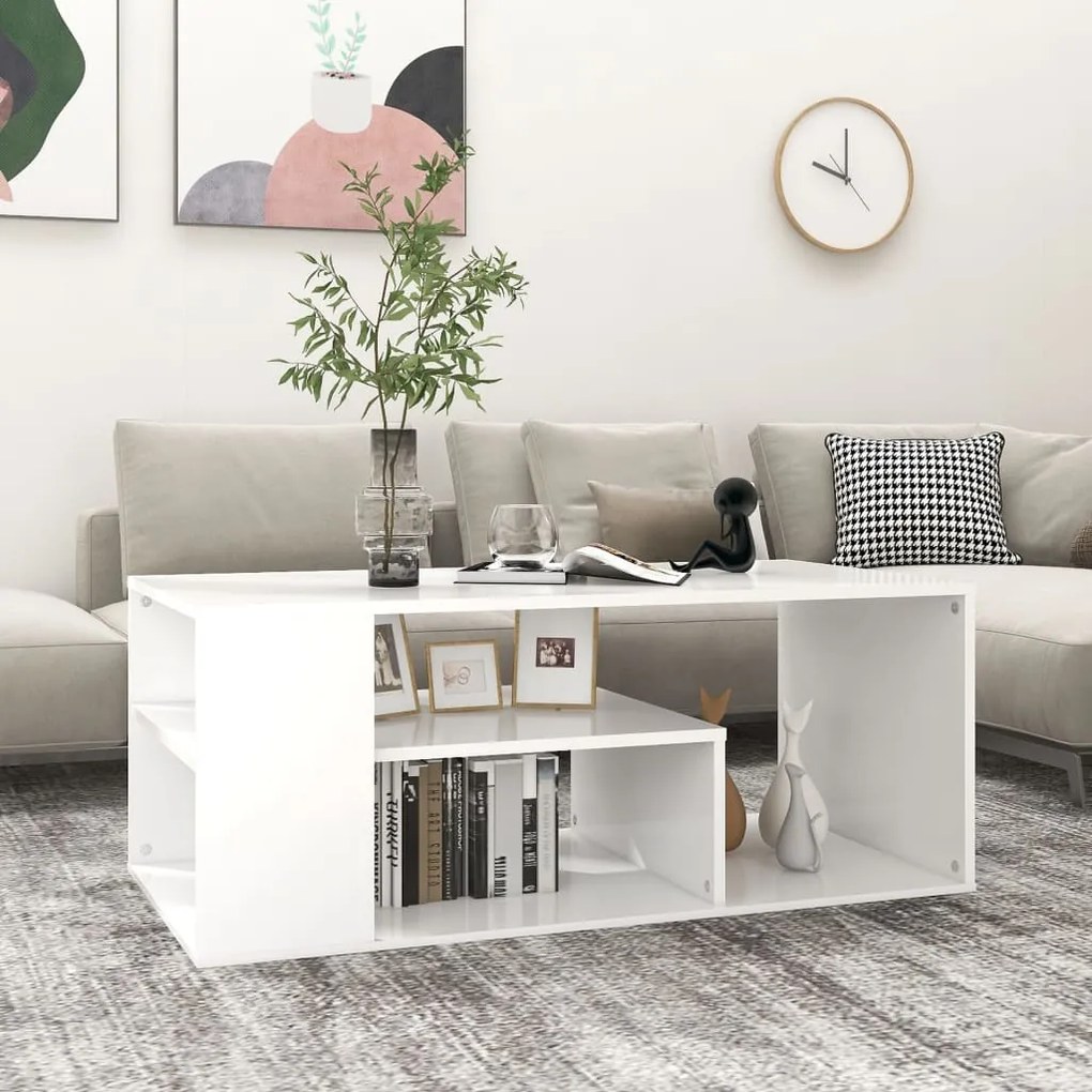 Konferenční stolek Zette - 100x50x40 cm | bílý