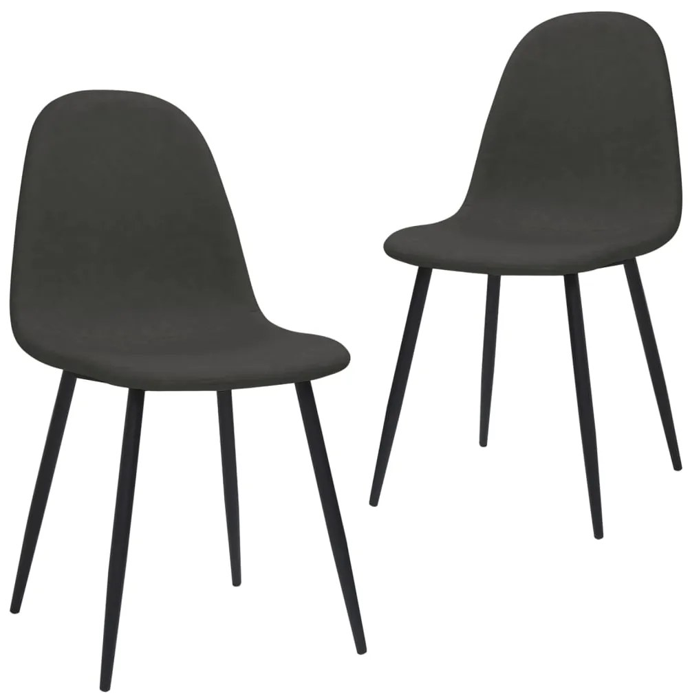 Jídelní židle 2 ks 45 x 53,5 x 83 cm černé umělá kůže - Default Title