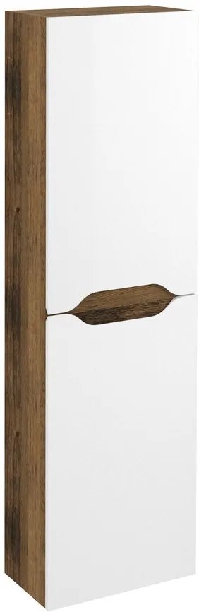 Sapho Wave koupelnová skříňka vysoká 40 x 140 x 20 cm bílá dub collingwood WA250-3019