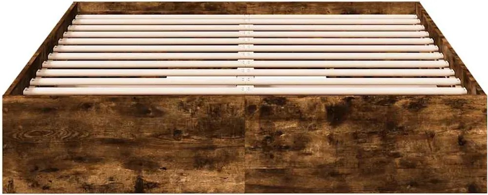 Rám postele se zásuvkami kouřový dub 140 x 200 cm kompozit 3280661