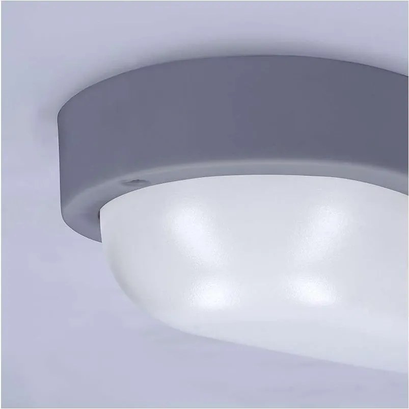 LED venkovní světlo WO744 - ovál 21 x 10,4 cm, šedá