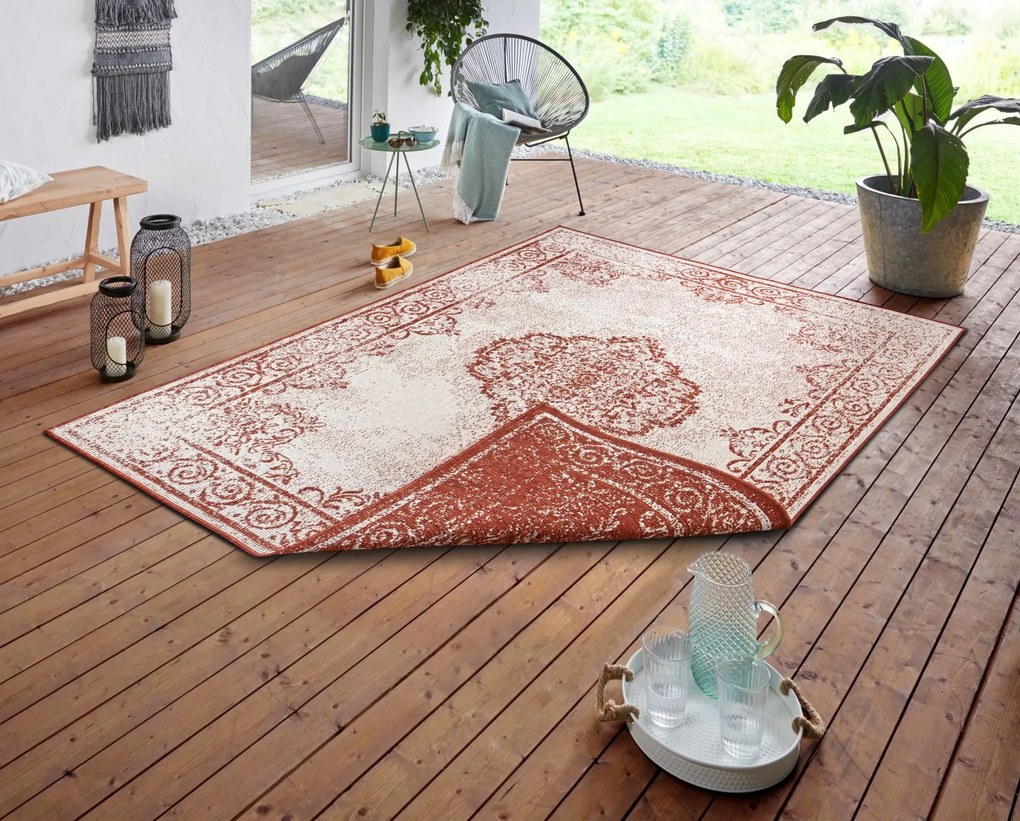 NORTHRUGS - Hanse Home koberce Kusový koberec Twin Supreme 105422 Cebu Cayenne – na ven i na doma - 80x150 cm