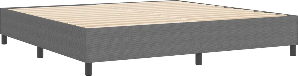 Rám platformy Světle šedá 200 x 200 cm Žebrovaná látka 3337427