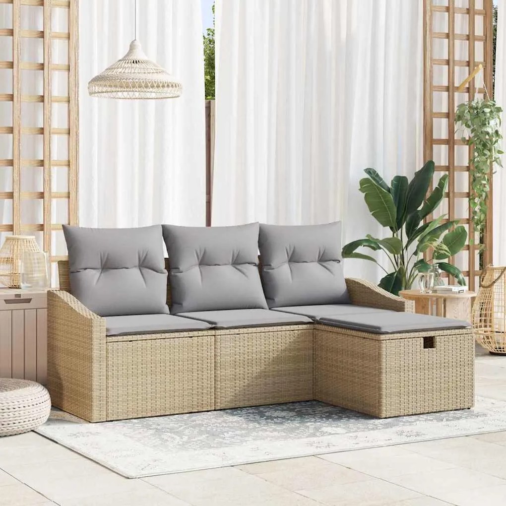 Set pohovek 4 ks polyratan 3360581