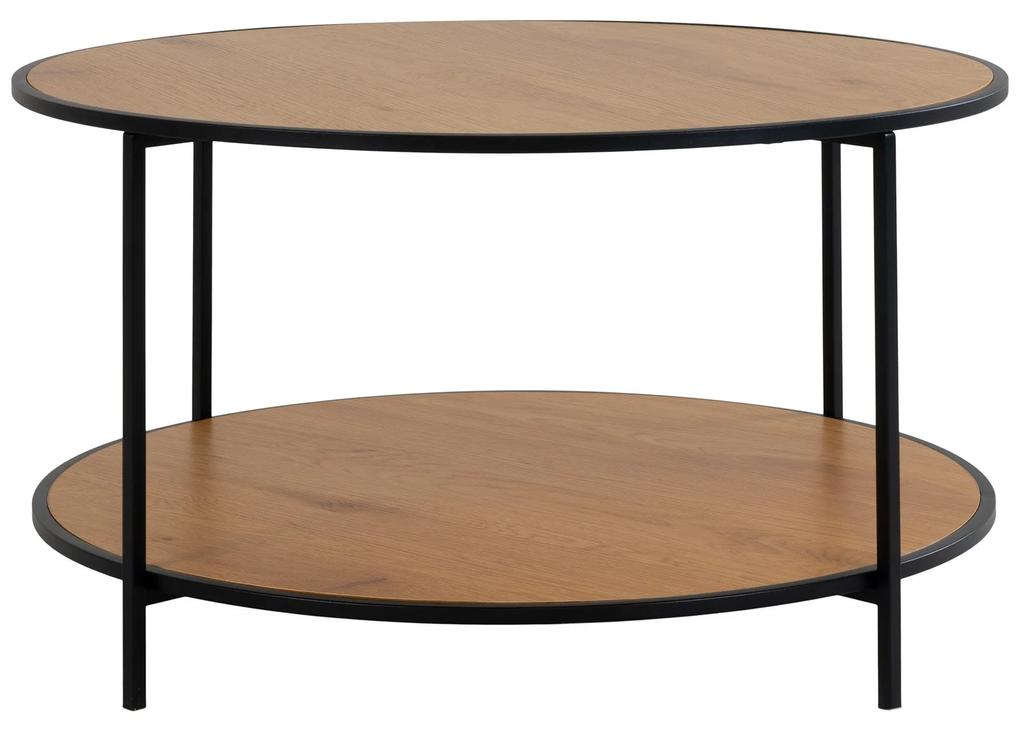 Nordic Experience Oválný konferenční stolek Energy 60x45 cm, černá/hnědá