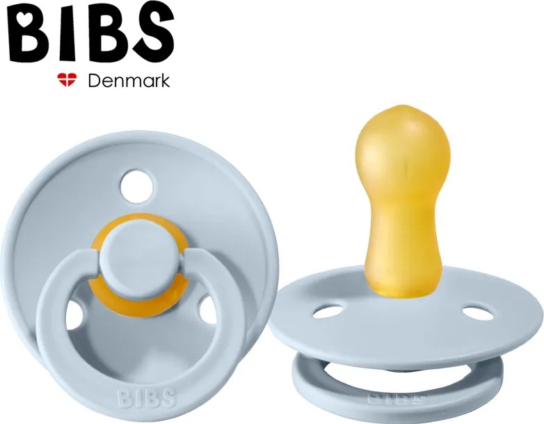 BIBS Dudlík Baby Blue M – přírodní kaučuk pro miminka (6–12 měs.)