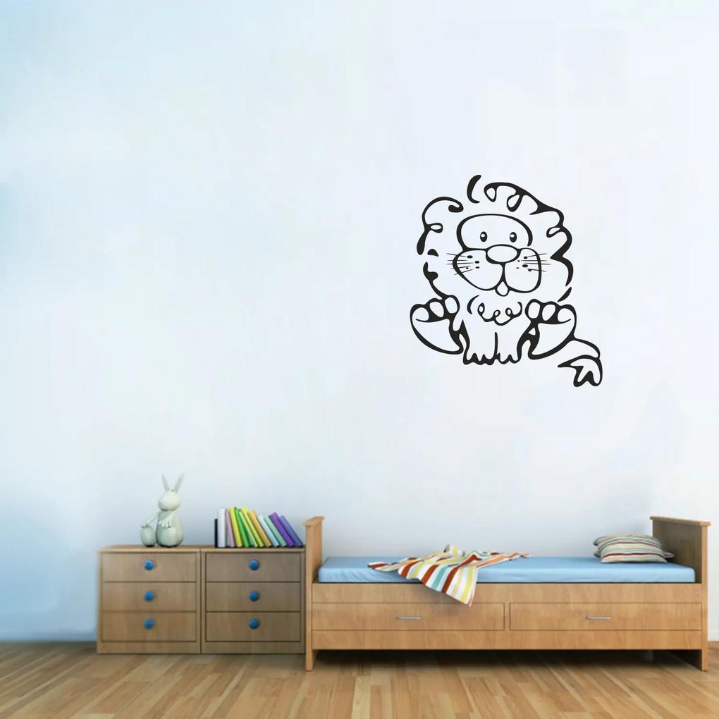 Samolepka na zeď - Lvíček (54x60 cm) - PopyDesign