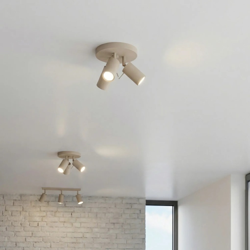 Sollux Lighting Stropní svítidlo RING 3P šedobéžové