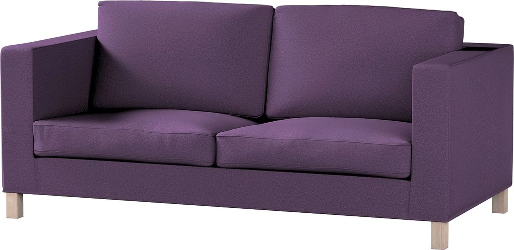 Potah na pohovku IKEA  Karlanda rozkládací, krátký barva fialová látka pletený vzor