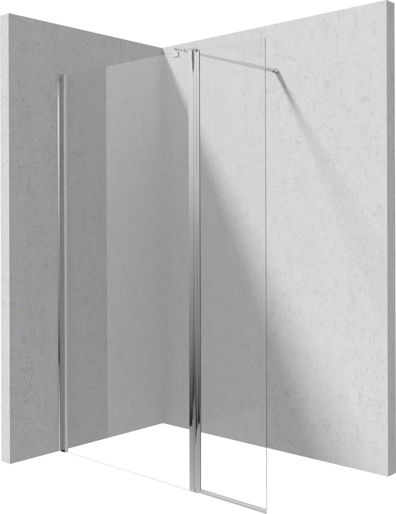 Deante Kerria Plus, otočná zástěna 40x200 cm, 6mm čiré sklo, chromový profil, DEA-KTSX072P