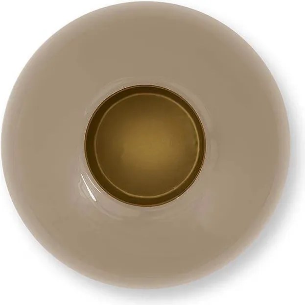 Pip Studio velká kovová váza 32cm, šedohnědá (Velká kovová váza v šedohnědé barvě)