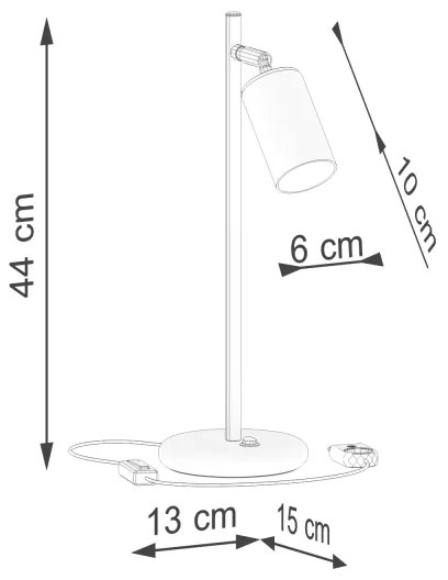 Sollux SL.1389 - Stolní lampa WINX 1xGU10/10W/230V černá/zlatá
