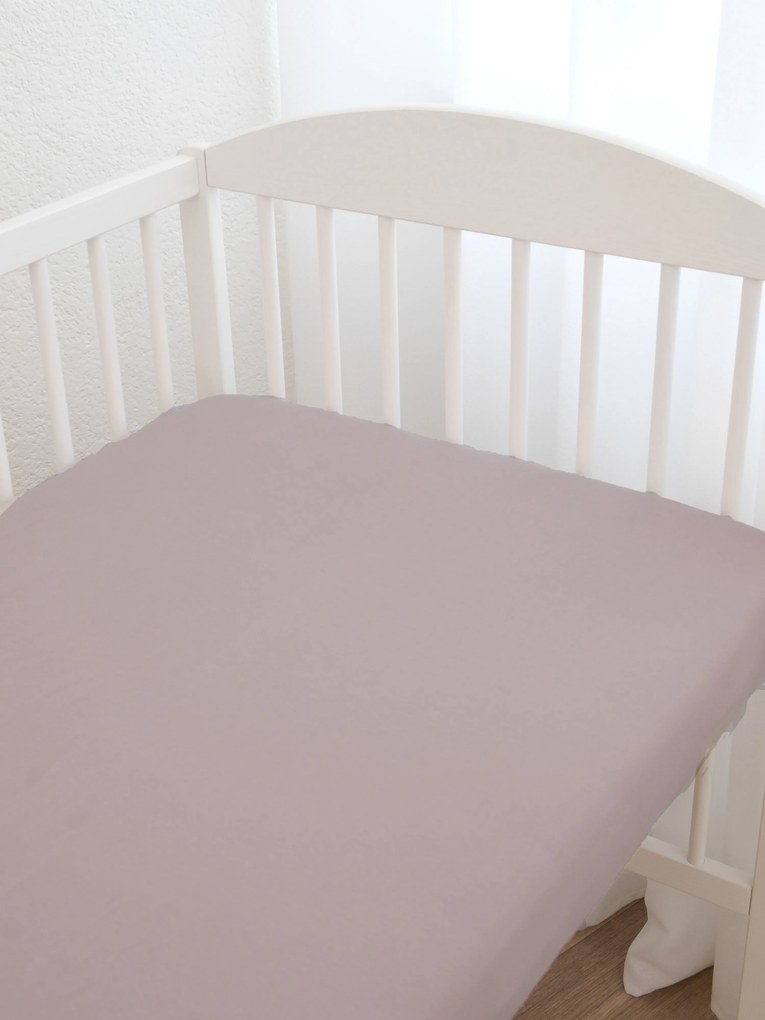 MK Lůžkoviny Jersey prostěradlo do postýlky s elastanem Deluxe 70 × 140 cm – cappuccino