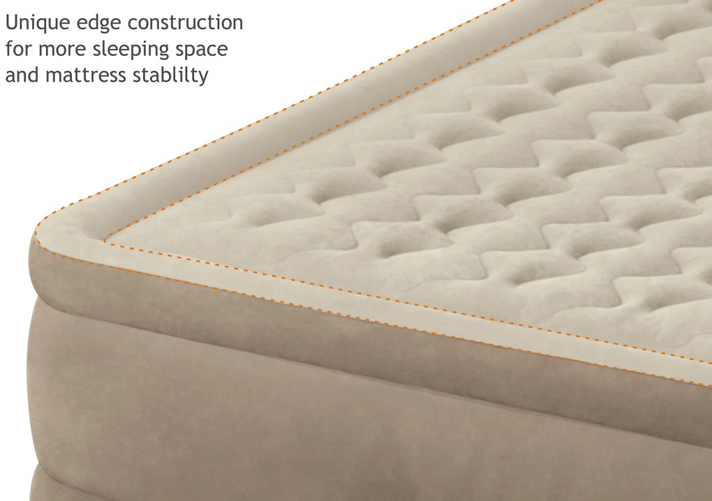 INTEX QUEEN ULTRA PLUSH AIRBED WITH FIBER-TECH BIP 152x203x46 cm 64428NP