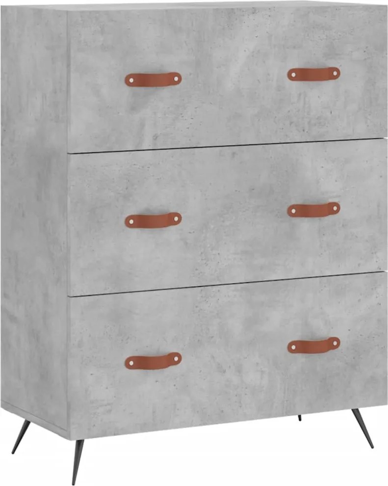 Skříň highboard betonově šedá 69,5x34x180 cm kompozitní dřevo 3195823
