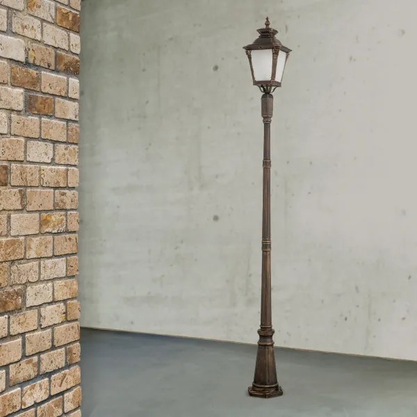 Orion - Venkovní lampa AIKO 1xE27/60W/230V 240 cm IP23 bronz/patina