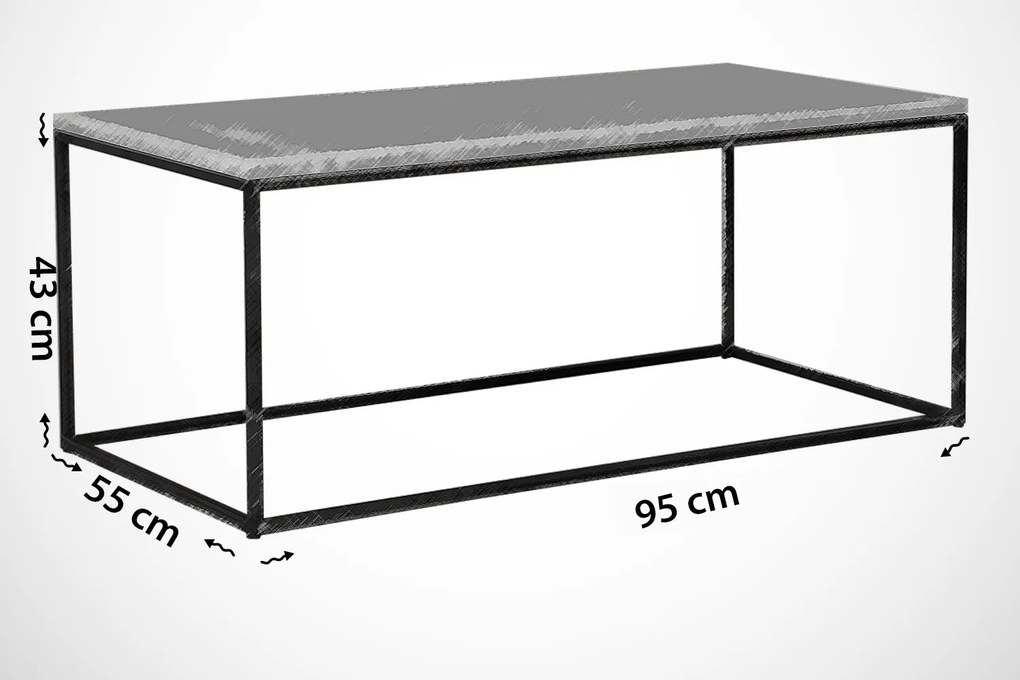Designový konferenční stolek Pacorro 95 cm bílý
