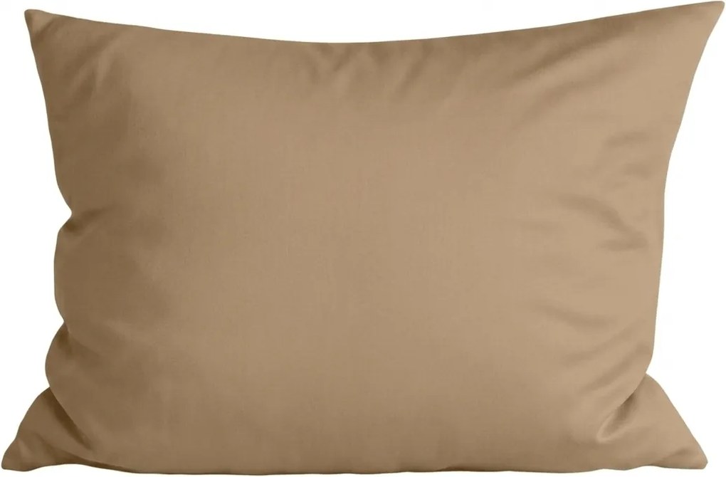 Povlak na polštář z mikrovlákna MICROVELLE 70x90 cm, béžovo-hnědý