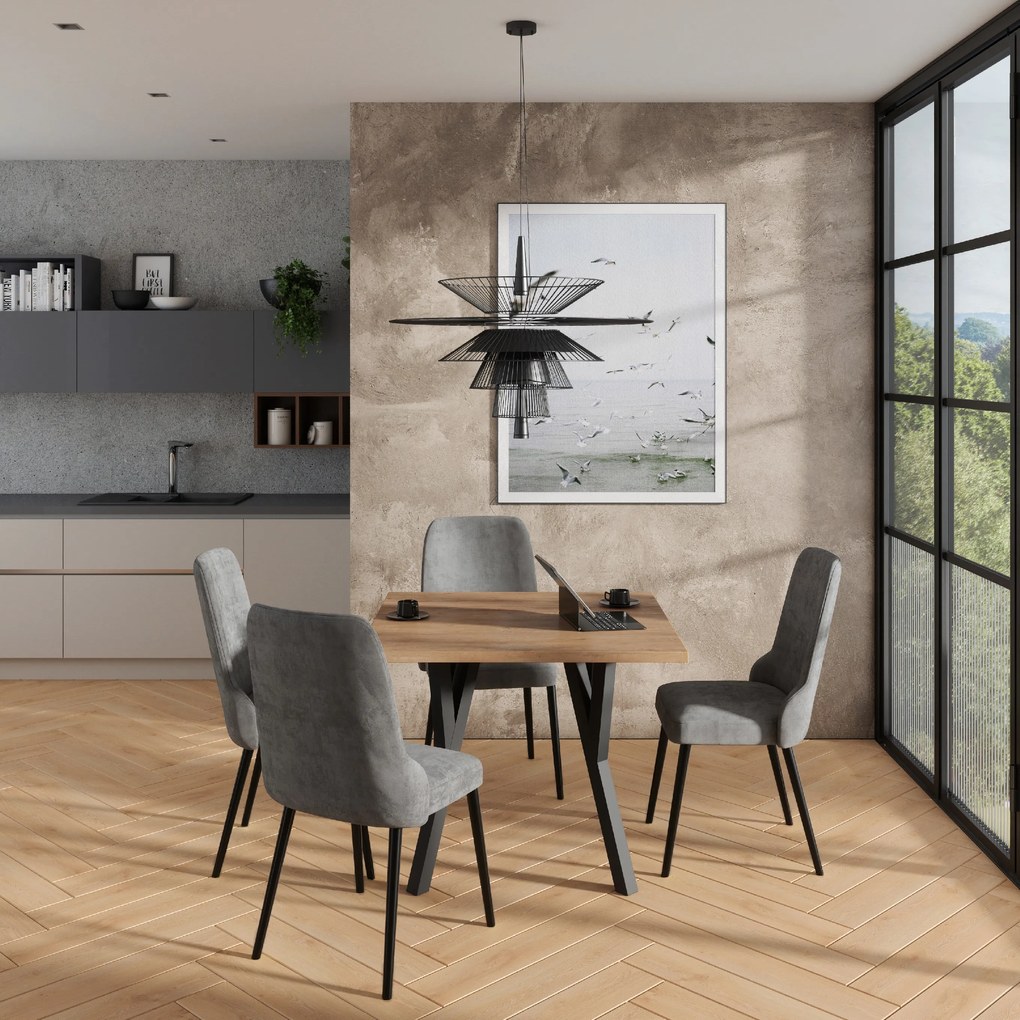 ADRK Furniture Sada stůl s židlemi RODOS 83 SE-ROD-83-L