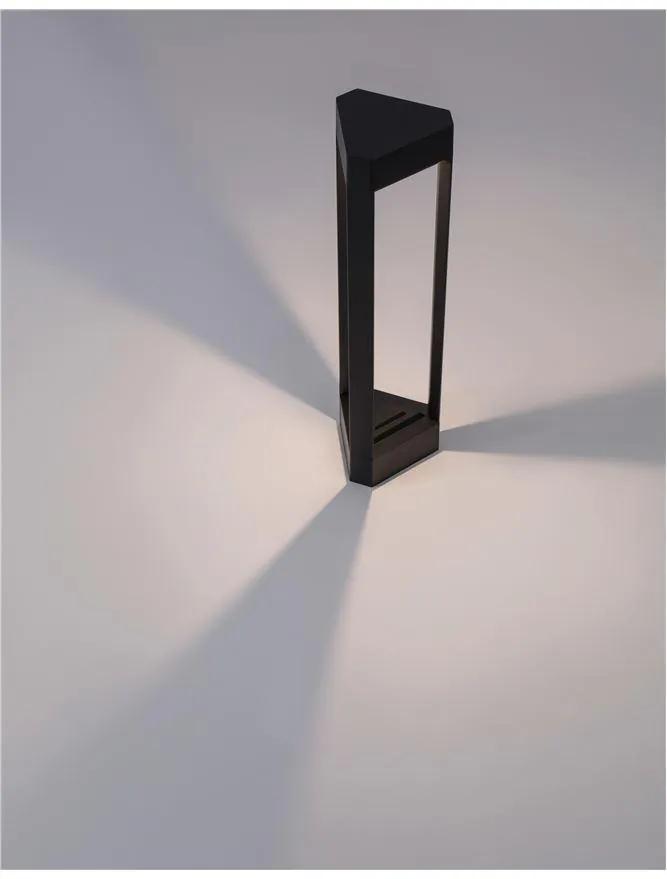 Nova Luce Venkovní sloupkové svítidlo PAX černý hliník, 50cm, LED 9W 3000K, IP54